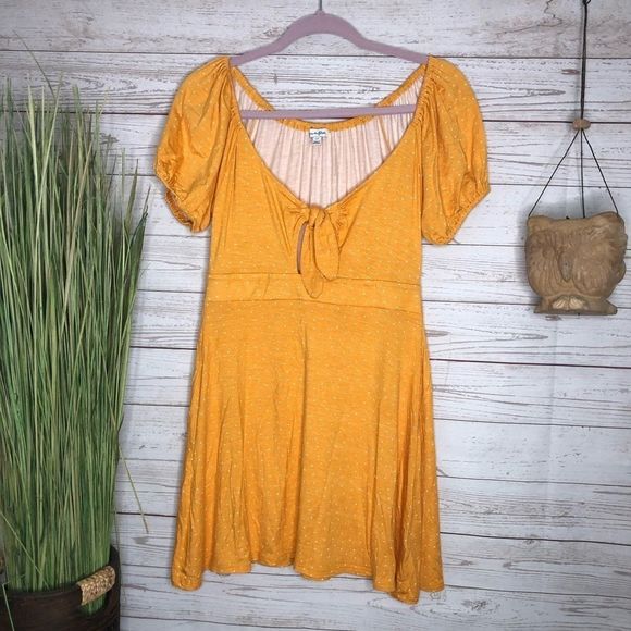 love, Fire | Dresses | Lovefire Mini Dress Yellow Polka Dot Szsp | Poshmark